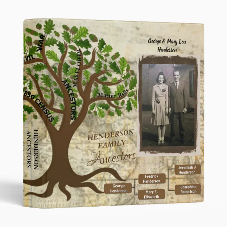 Family Tree Genealogy 3 Ring Binder | Zazzle