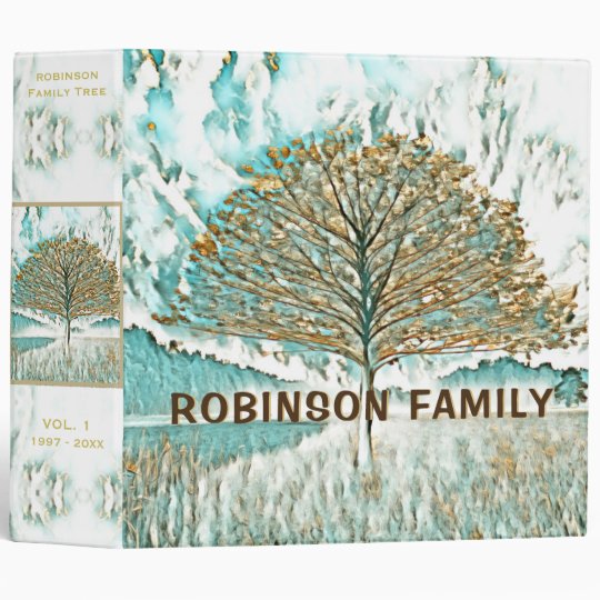Family Tree Genealogy Album 3 Ring Binder | Zazzle.com
