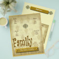 Family Tree Genealogy flyer or scrapbook template | Zazzle