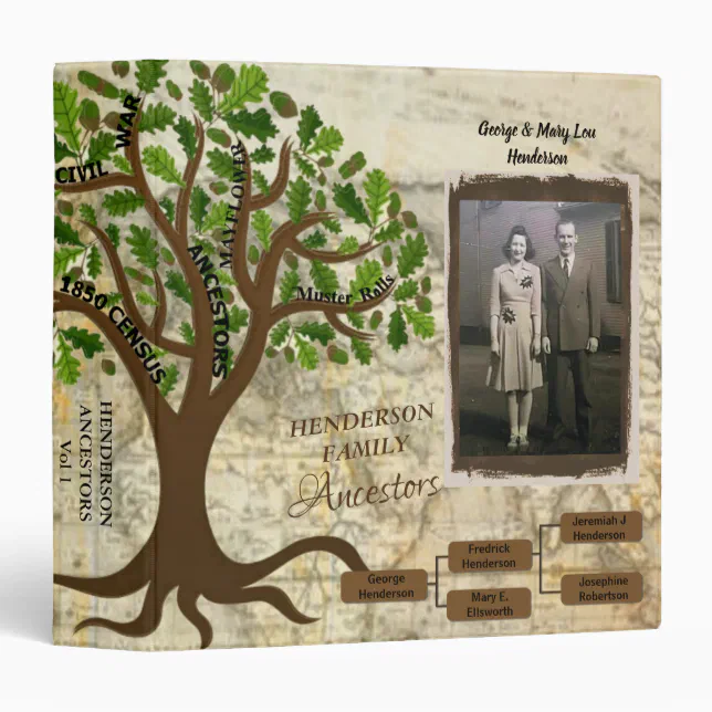 Family Tree Genealogy Photo Binder For Ancestors | Zazzle