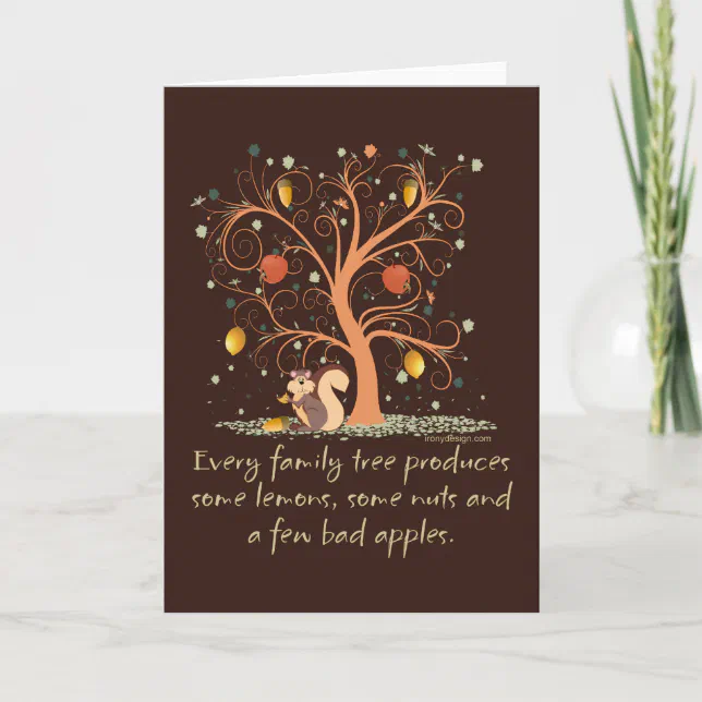Family Tree Humor Design Card | Zazzle