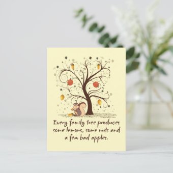 Family Tree Humor Postcard | Zazzle