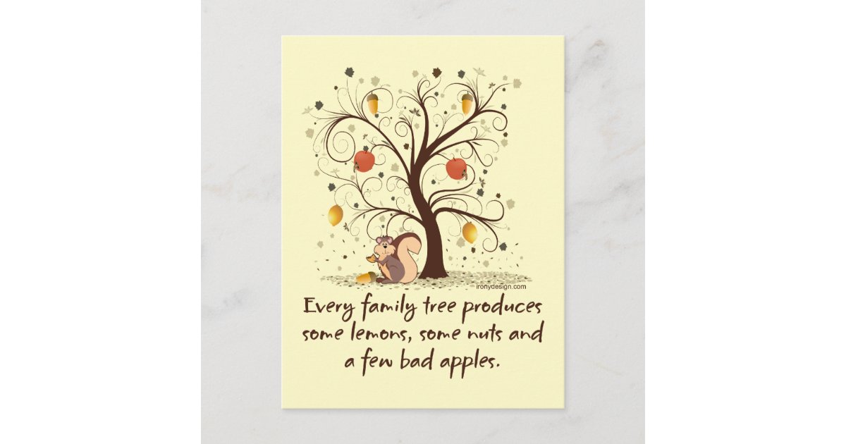 Family Tree Humor Postcard | Zazzle