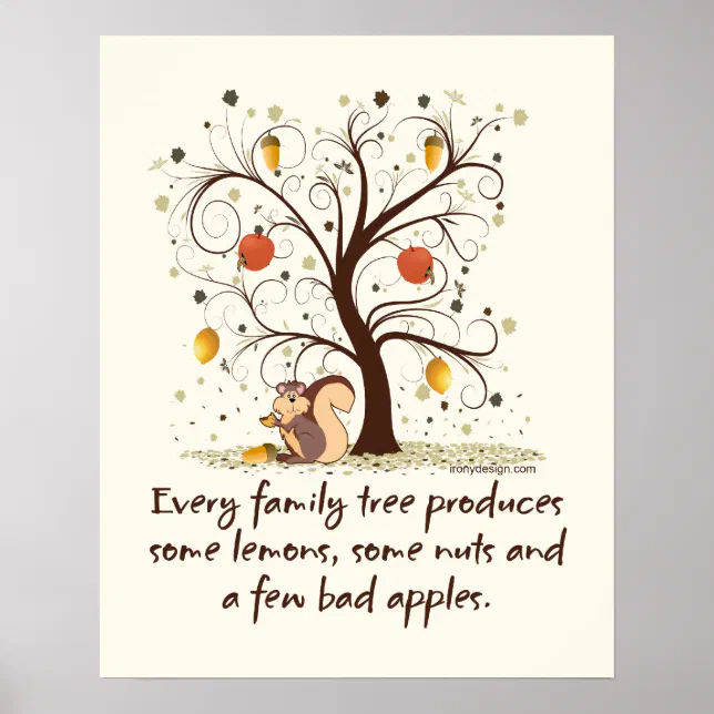 Family Tree Humor Poster | Zazzle