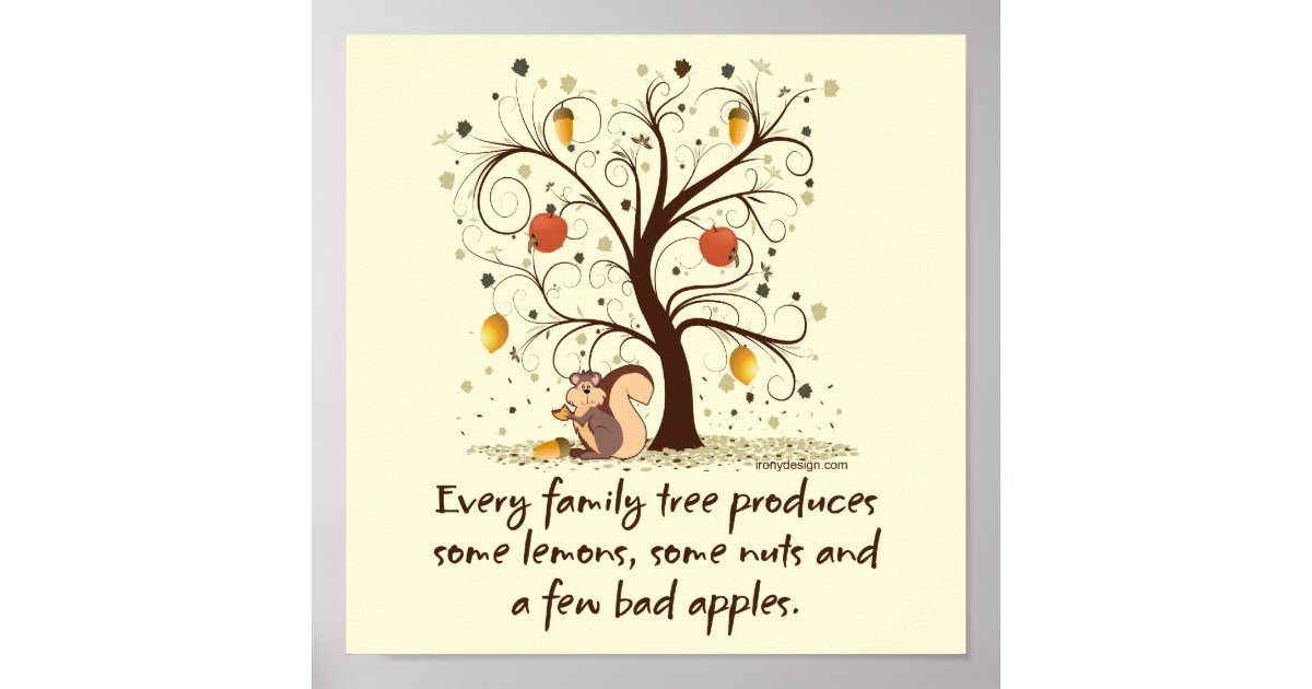 Family Tree Humor Poster | Zazzle.com