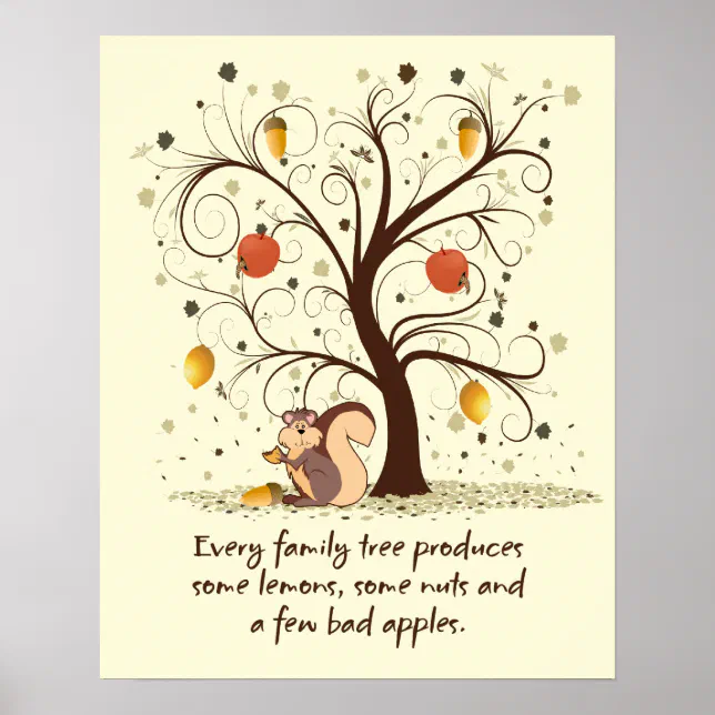 Family Tree Humor Quote Poster | Zazzle