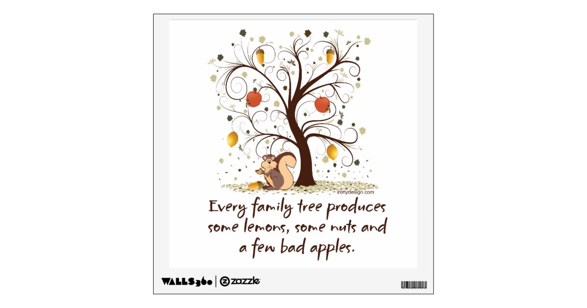 Family Tree Humor Wall Decal | Zazzle