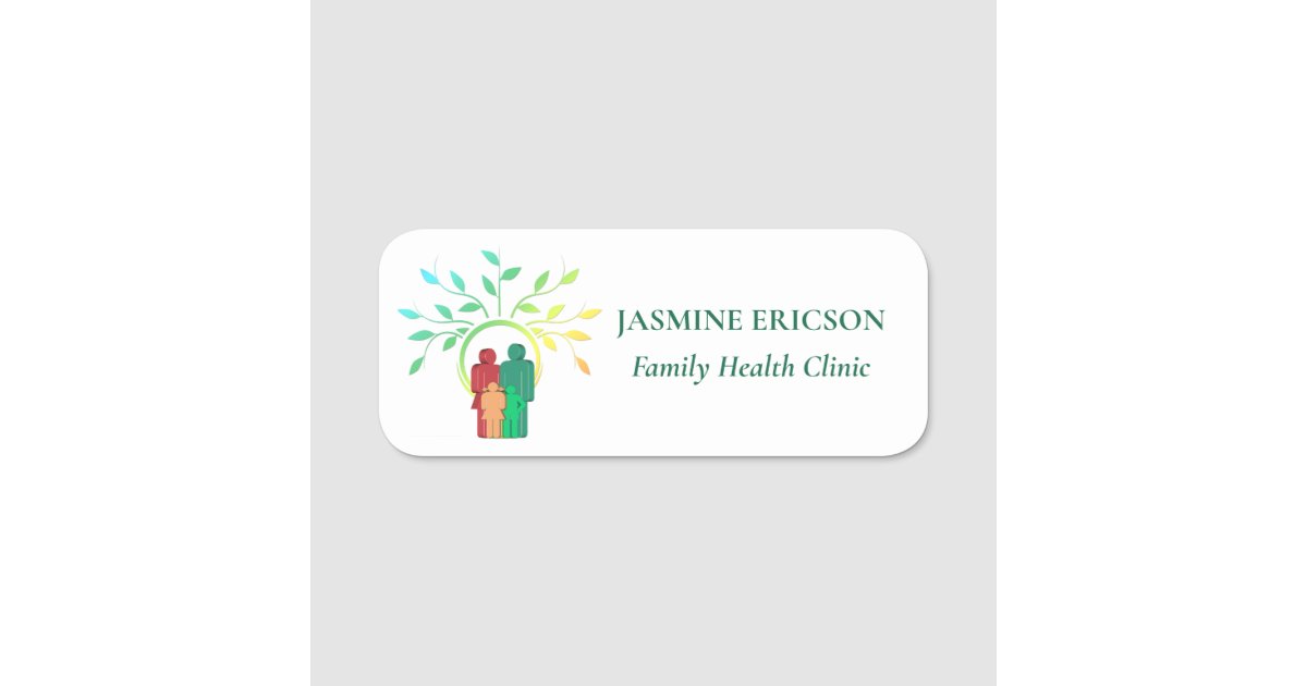 Family Tree Logo Name Tag | Zazzle