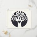 Family Tree Love Heart Reunion Invitation Postcard | Zazzle