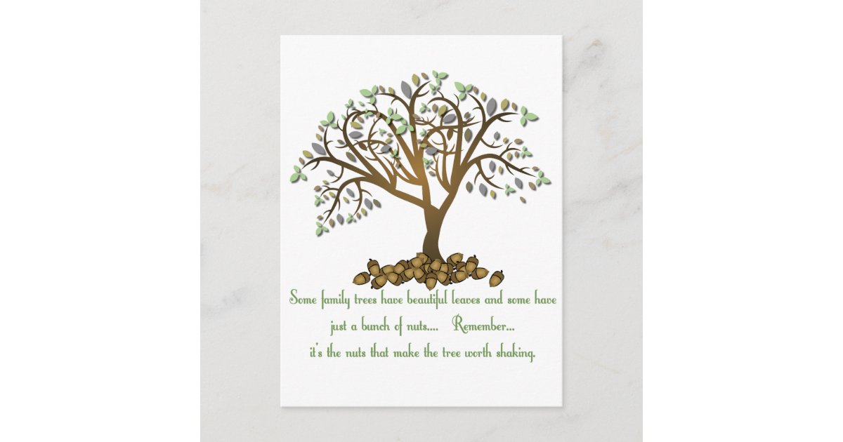 Family Tree Nuts Postcard | Zazzle