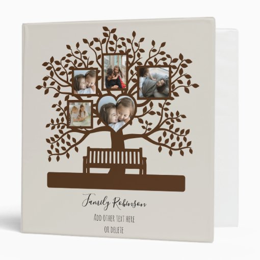 Family Tree Photo Collage Template Personalized 3 Ring Binder | Zazzle