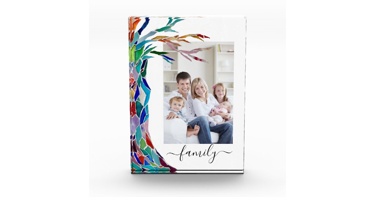 Family Tree Picture Photo Block | Zazzle