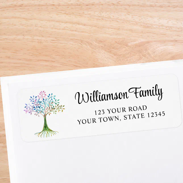 Family Tree Return Address Label | Zazzle