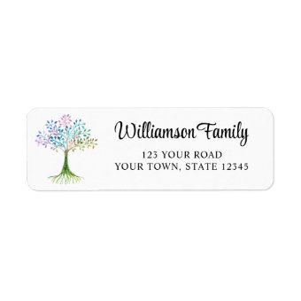 Family Tree Return Address Label | Zazzle