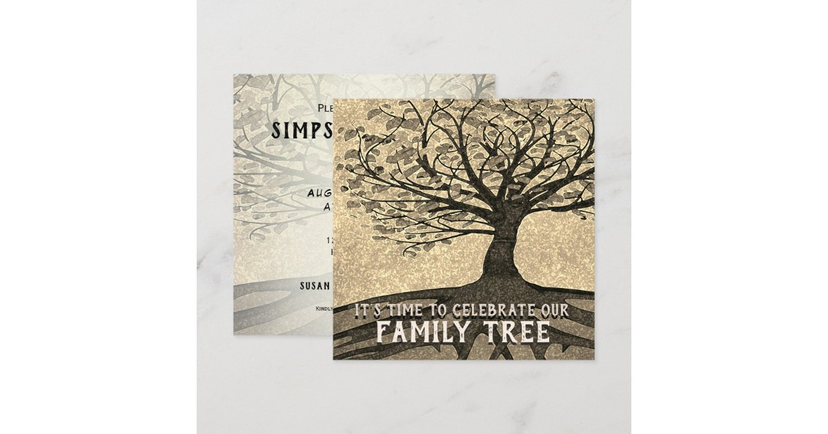 Family Tree Reunion Invitation | Zazzle