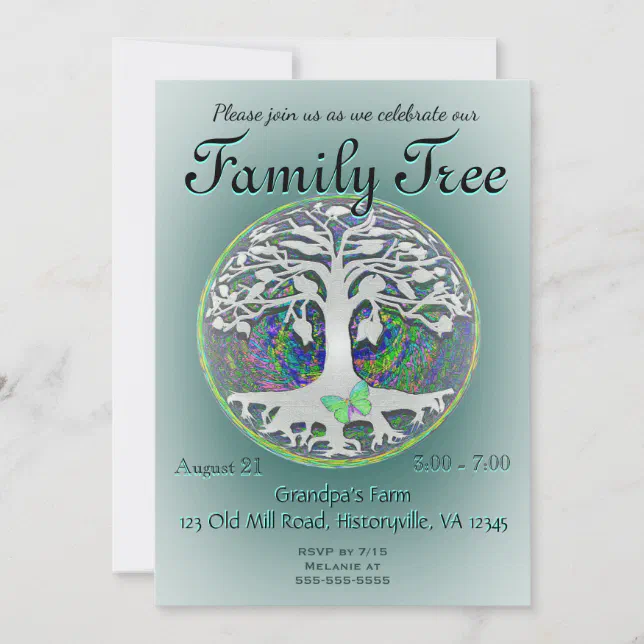 Family Tree Reunion Invitation | Zazzle