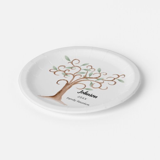 Family Tree Reunion Plate | Zazzle
