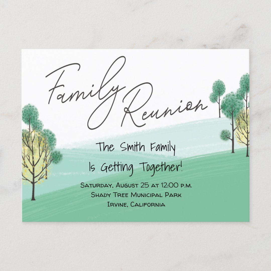 Family Tree Reunion Postcard | Zazzle