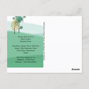 Family Tree Reunion Postcard | Zazzle