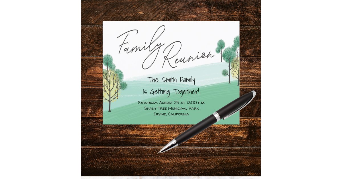 Family Tree Reunion Postcard | Zazzle