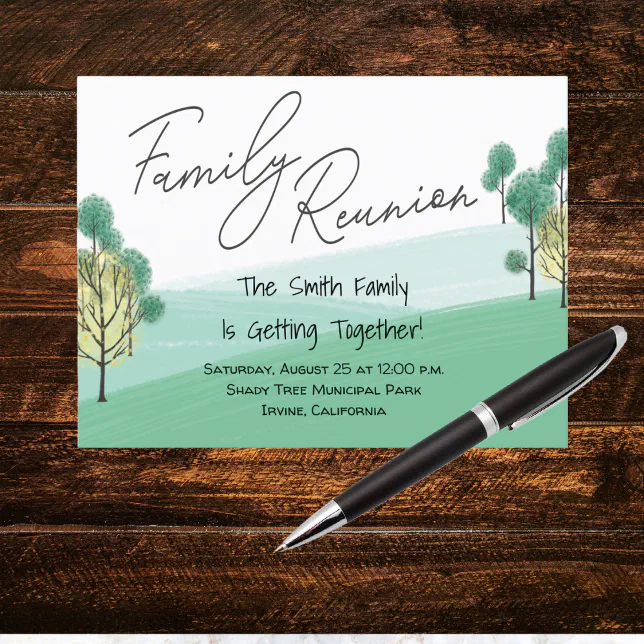 Family Tree Reunion Postcard | Zazzle