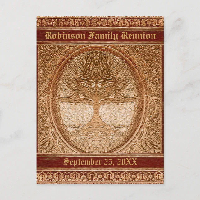 Family Tree Reunion Vintage Look Postcard | Zazzle
