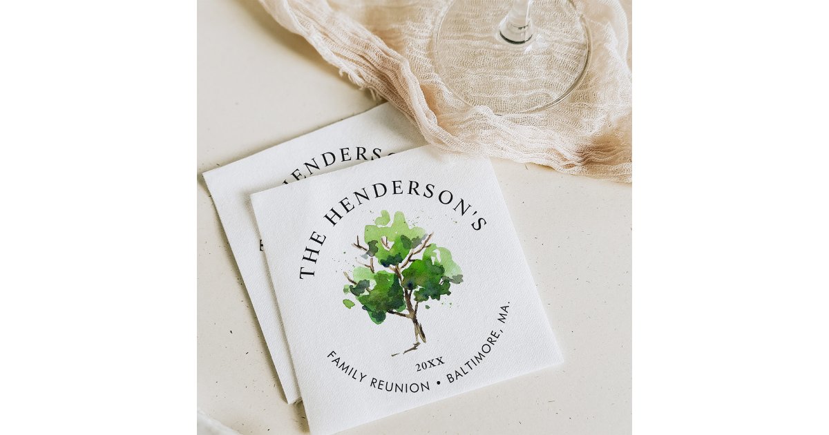 Family Tree Themed | Family Reunion Napkins | Zazzle