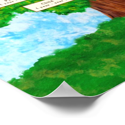 Family Tree Two Children Poster | Zazzle