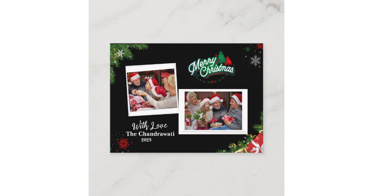 Family vacation card, Merry Christmas! Enclosure Card | Zazzle