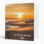 Family Vacation Photo Album with Beach Sunset Binder | Zazzle