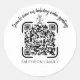 Family Video Message QR Code Christmas Gift Classic Round Sticker | Zazzle