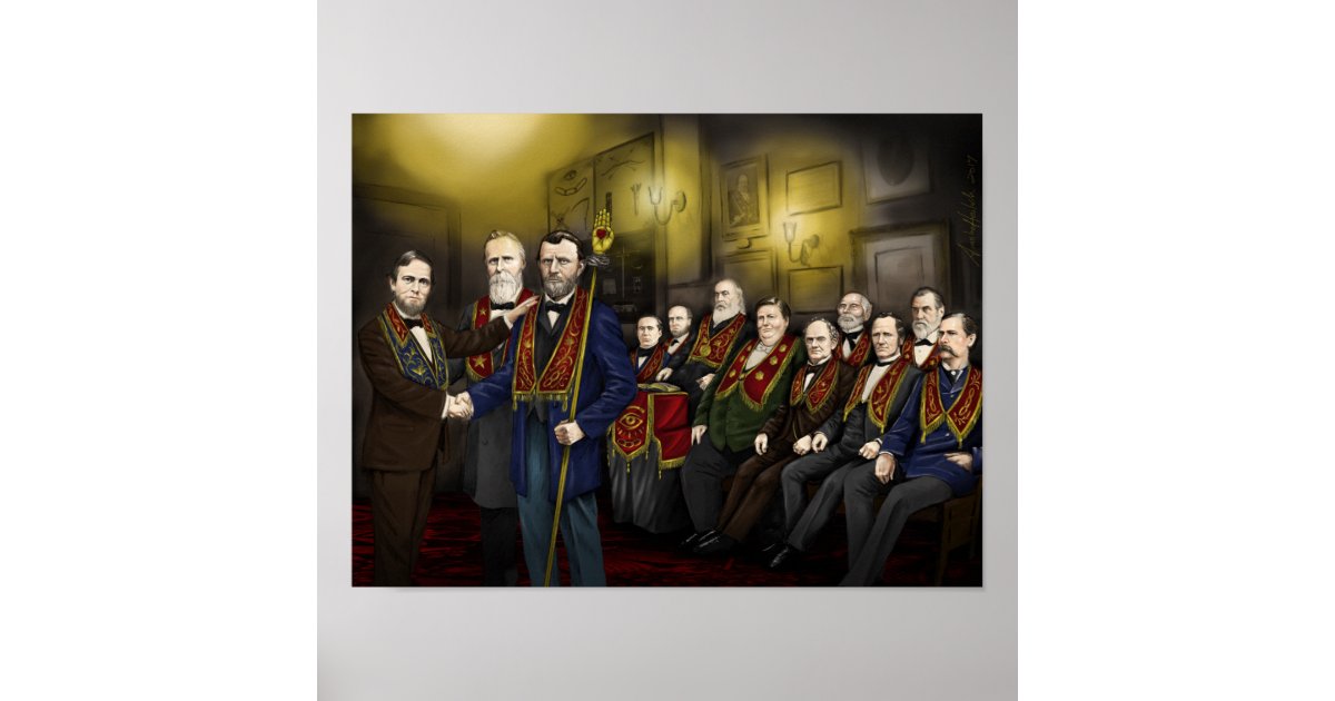 Famous American Odd Fellows of the Mid-1800s Poster | Zazzle