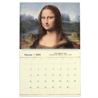 Famous Art Masterpieces of all Time Large Calendar | Zazzle