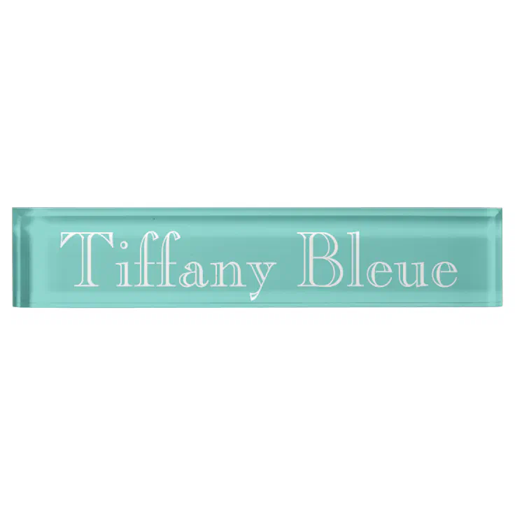 Famous Blue Desk Name Plate | Zazzle