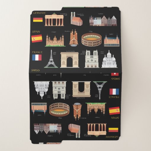 Famous European Monuments File Folder | Zazzle