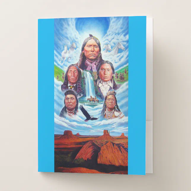Famous Indian Chiefs Native Americans Template Pocket Folder | Zazzle