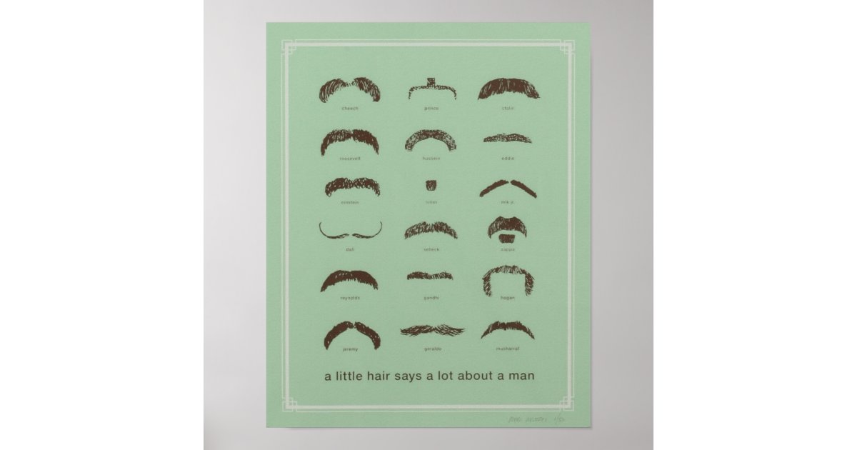 Famous Mustaches Poster | Zazzle