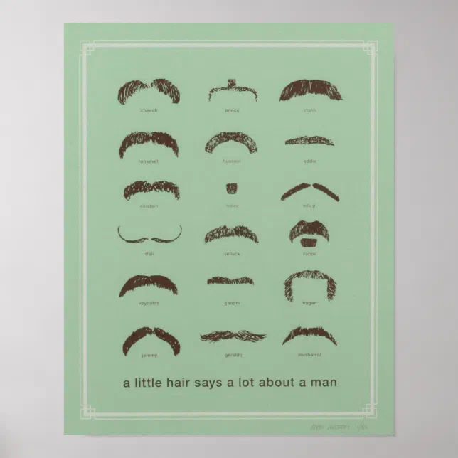 Famous Mustaches Poster | Zazzle