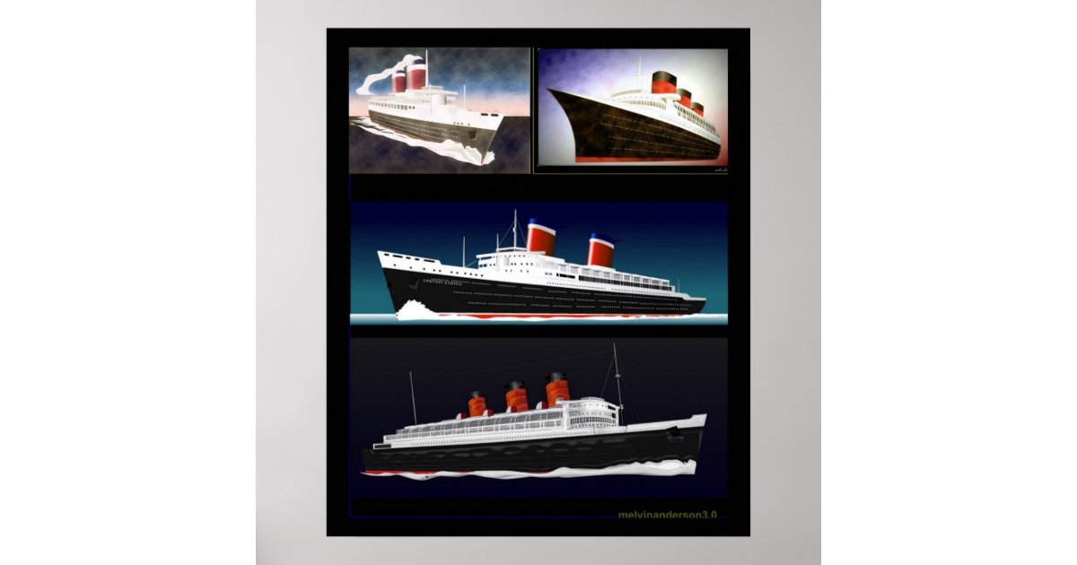 Famous Ocean Liners Poster | Zazzle
