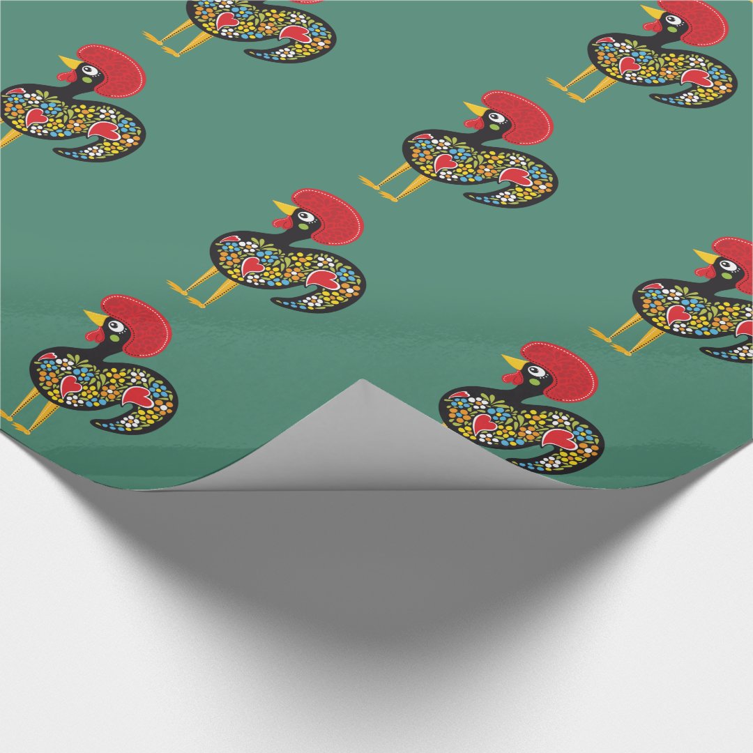 Famous Rooster of Barcelos Portugal Nr. 07 Wrapping Paper | Zazzle