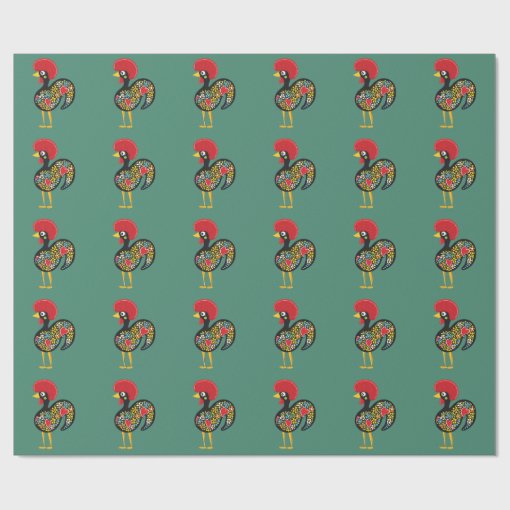 Famous Rooster of Barcelos Portugal Nr. 07 Wrapping Paper | Zazzle