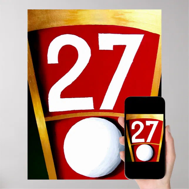 FAMOUS ROULETTE NUMBER 27 RED CASINO LAS VEGAS POSTER | Zazzle
