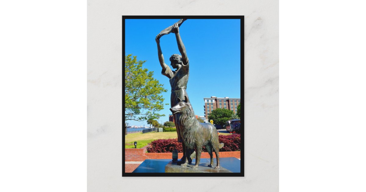 famous waving girl at Savannah, Georgia Postcard | Zazzle