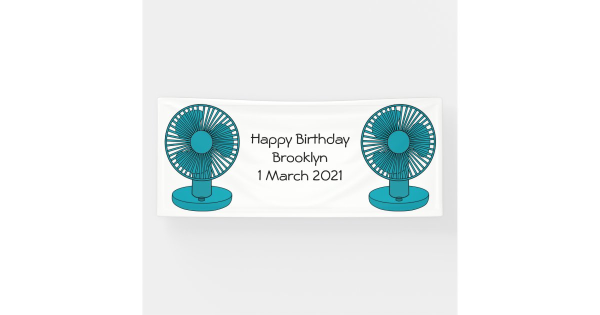 Fan cartoon illustration banner | Zazzle