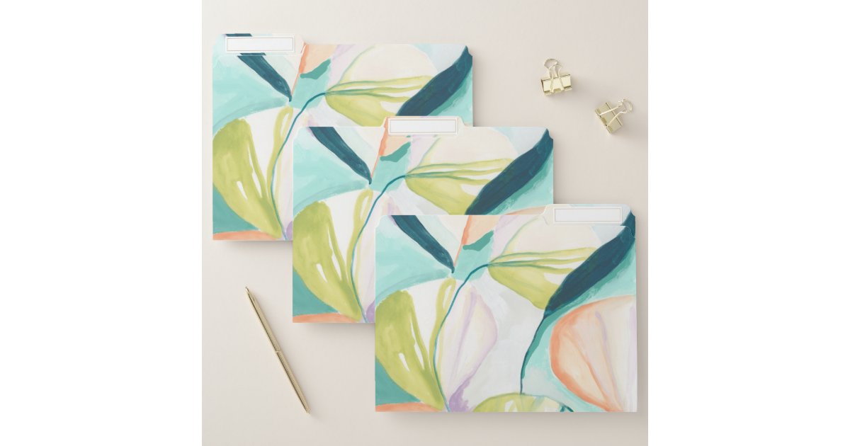 Fan Flowers IV File Folder | Zazzle