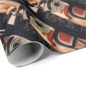 Fancy Alaska Wood Carved Totem Pole Designed Wrapping Paper | Zazzle