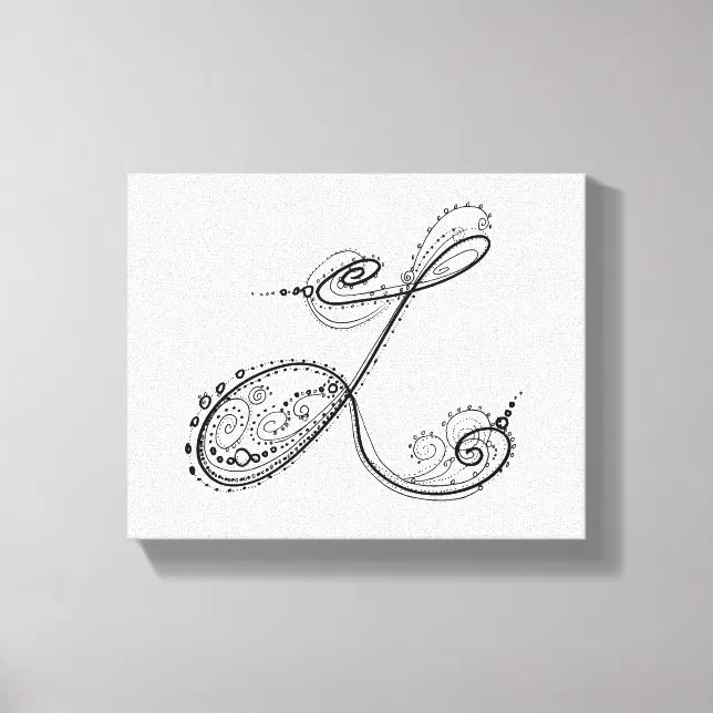 Fancy Alphabet Letter L Canvas Print | Zazzle