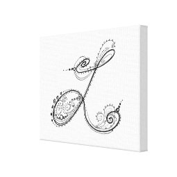Fancy Alphabet Letter L Canvas Print | Zazzle