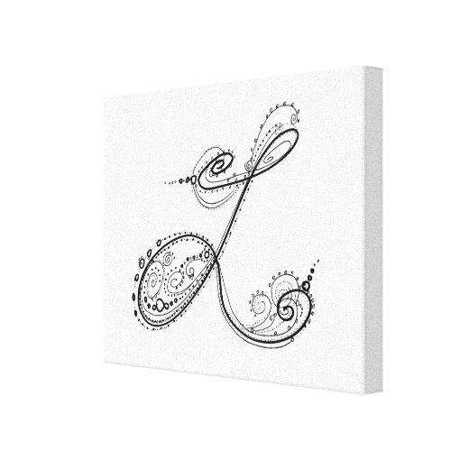 Fancy Alphabet Letter L Canvas Print | Zazzle