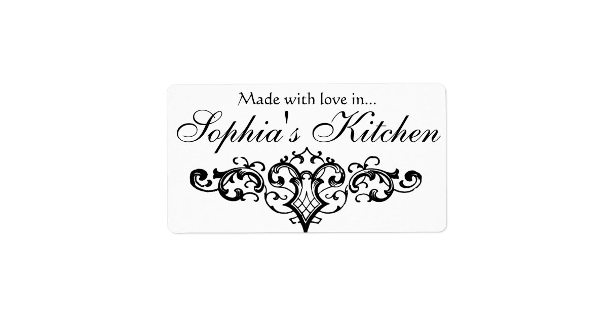 Fancy and Elegant Personalized Name Label | Zazzle
